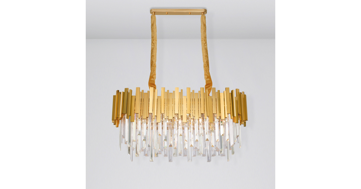 Nova Luce Grane - Hängeleuchte - 80 x 30 x 120 cm - gold und ...